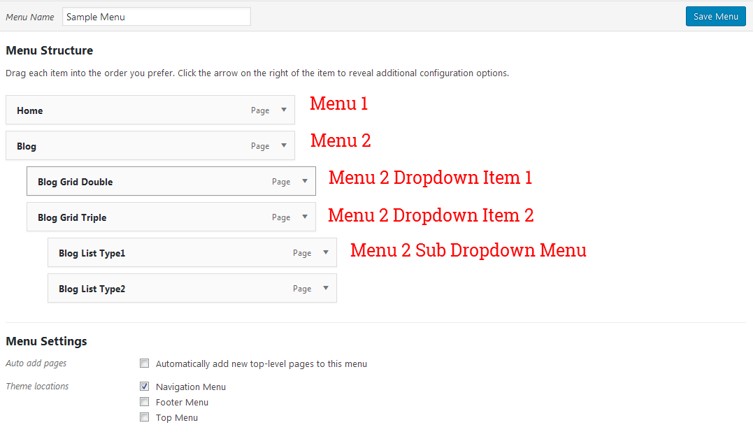 Normal Dropdown With Sub Dropdown Menu Newsfox Docs